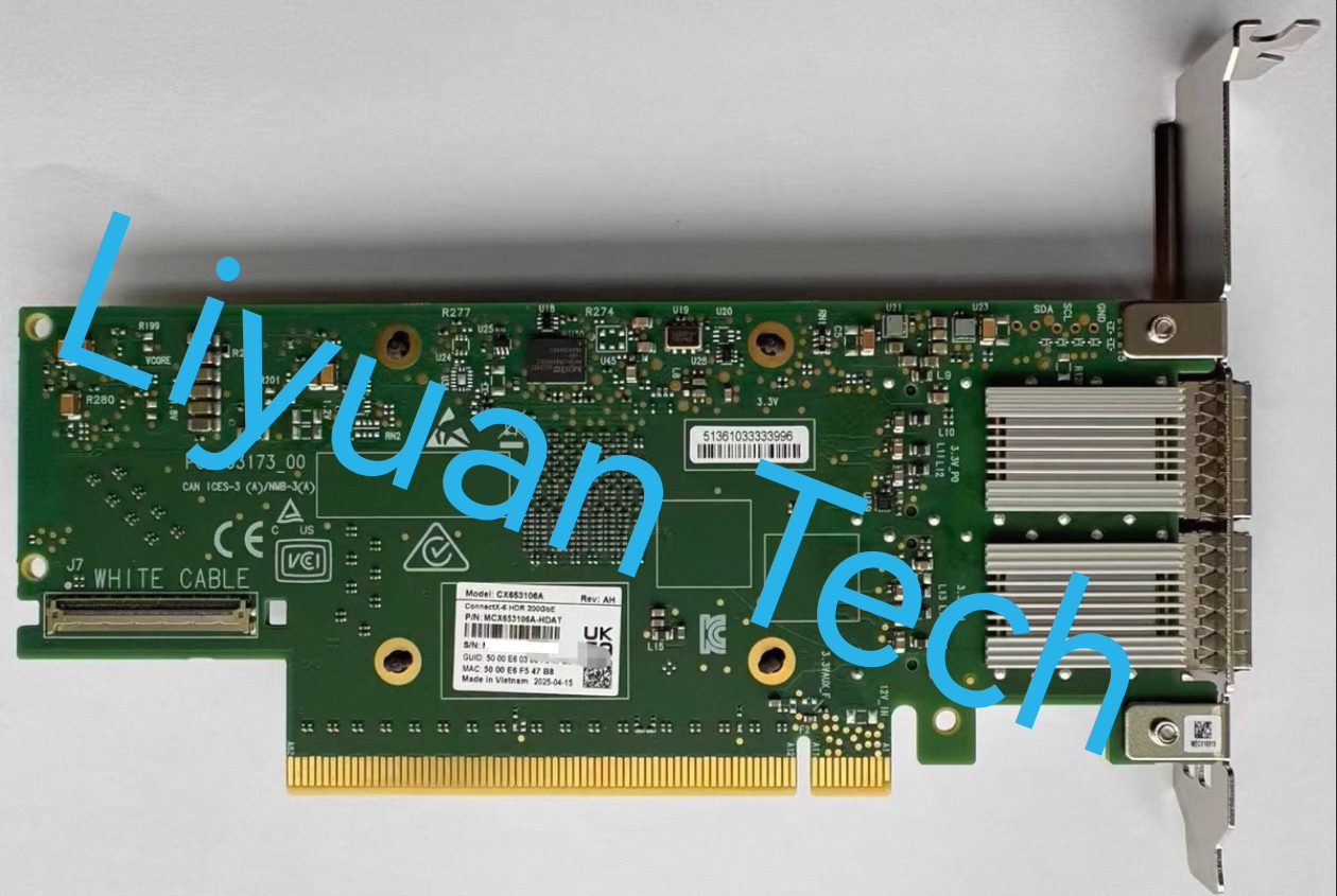 Mellanox MCX653106A-HDAT _ConnectX-6 VPI Adapter Card, 200Gb/s HDR IB ...